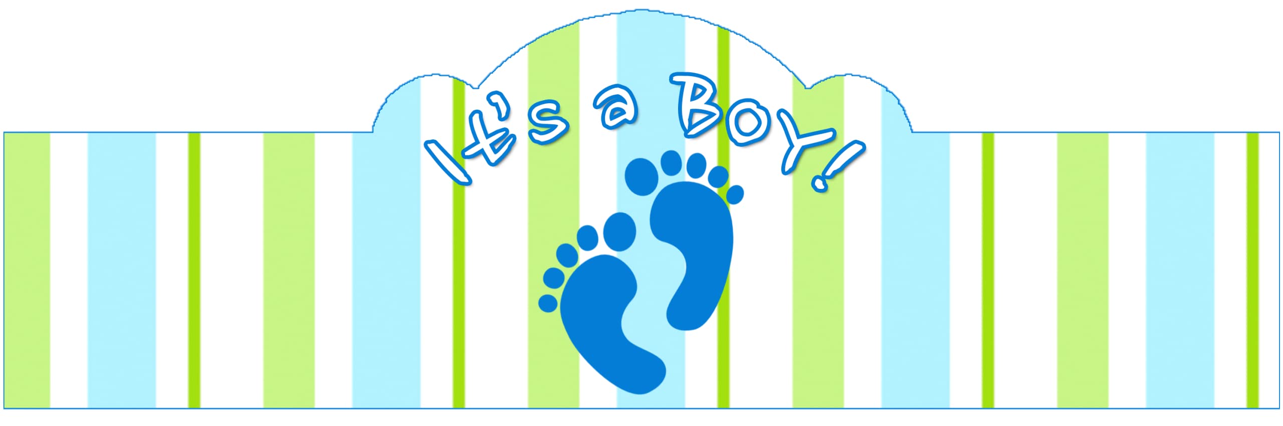 It's a BOY! (Baby Feet) 20 Pack of Self-Adhering Cigar Bands / Labels