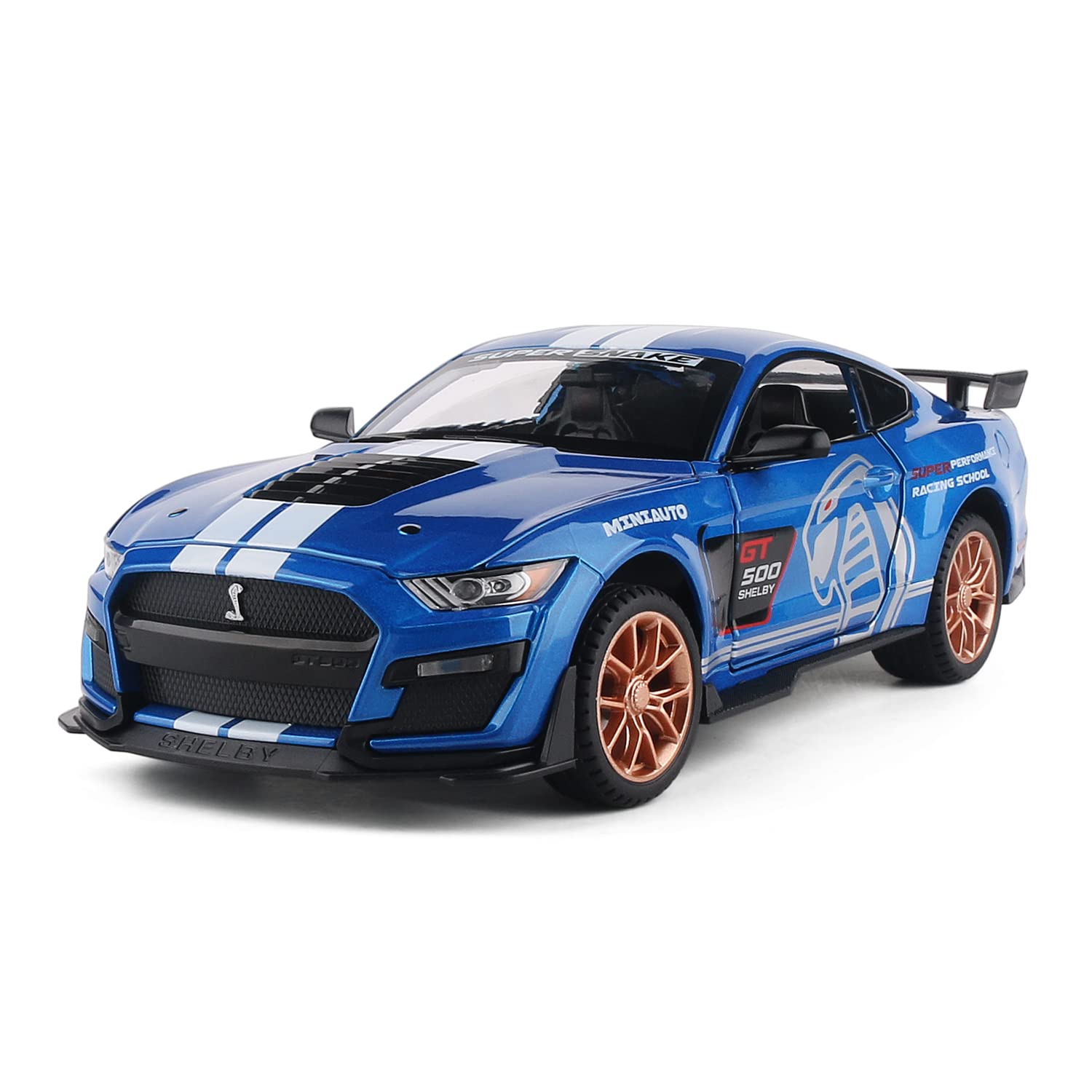 JACKIEKIM 1:24 Alloy Pull Back Car Diecast Model Truck for Forte Mustang,Collection, Mini Simulation Vehicles Toys for Kids,Boyfriend,Young Peoples Gift（Black）