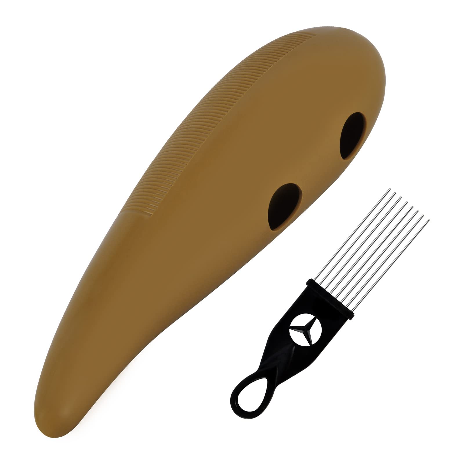 EASTROCK Guiro Instrument 3.3"x12" Fish Shaped Latin Percussion Instrument with 1 Scraper Musical Training Tool for Beginners and Professional Band Accompaniment (Upgraded Version)