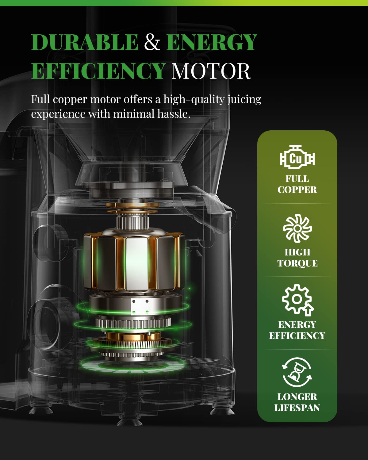 GDOR 1300W Juicer Machines Plus with Larger 3.2β Feed Chute, Titanium Enhanced Cut Disc Centrifugal Juice Extractor, Full Copper Motor Heavy Duty, for Whole Fruits, Veggies, Dual Speeds, BPA-Free