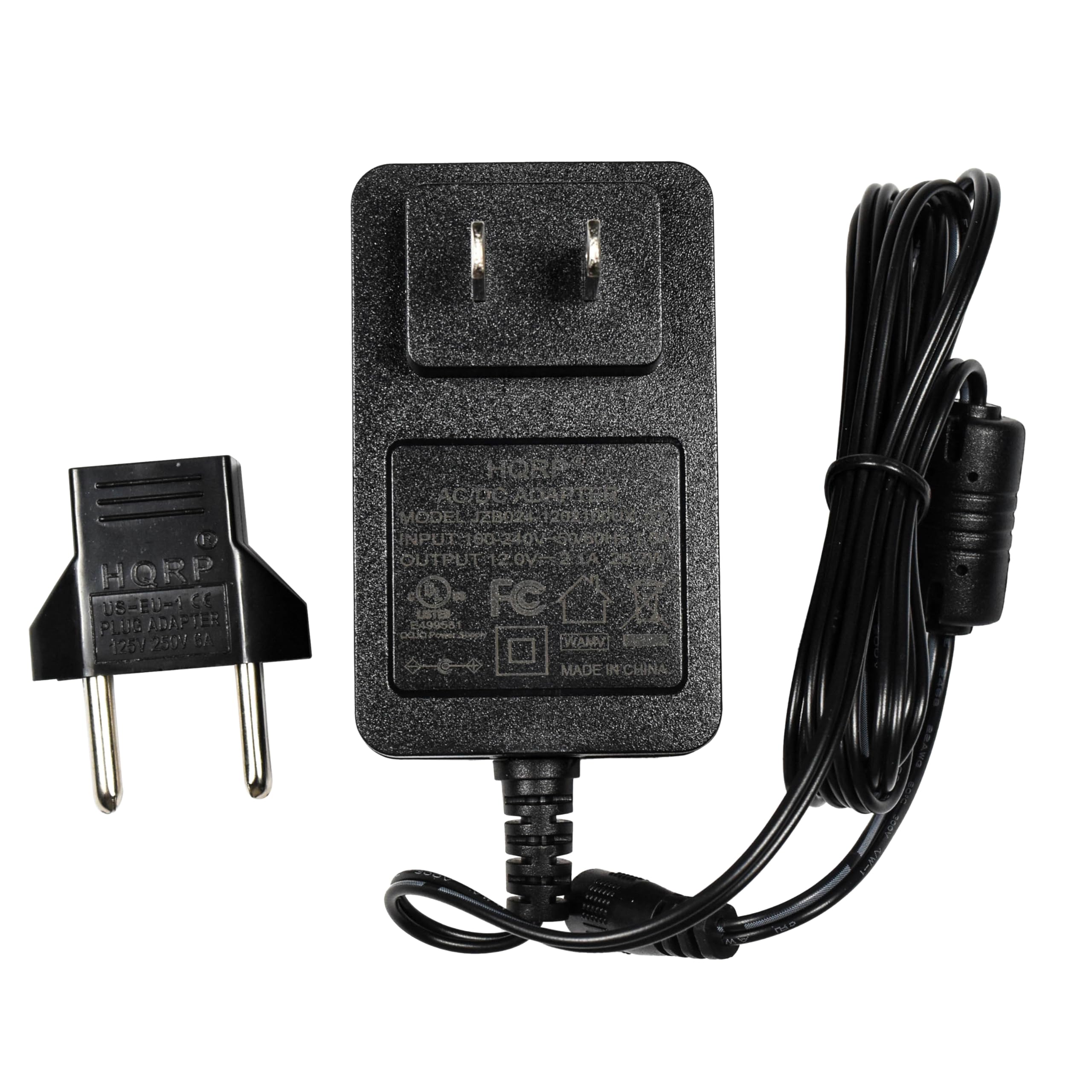 HQRP AC Adapter Compatible with Western Digital WD My Cloud WDBCTL0020HWT WDBCTL0030HWT WDBCTL0040HWT, 2TB 3TB 4TB Network Attached Storage NAS, Power Supply Cord Plus HQRP Euro Plug Adapter