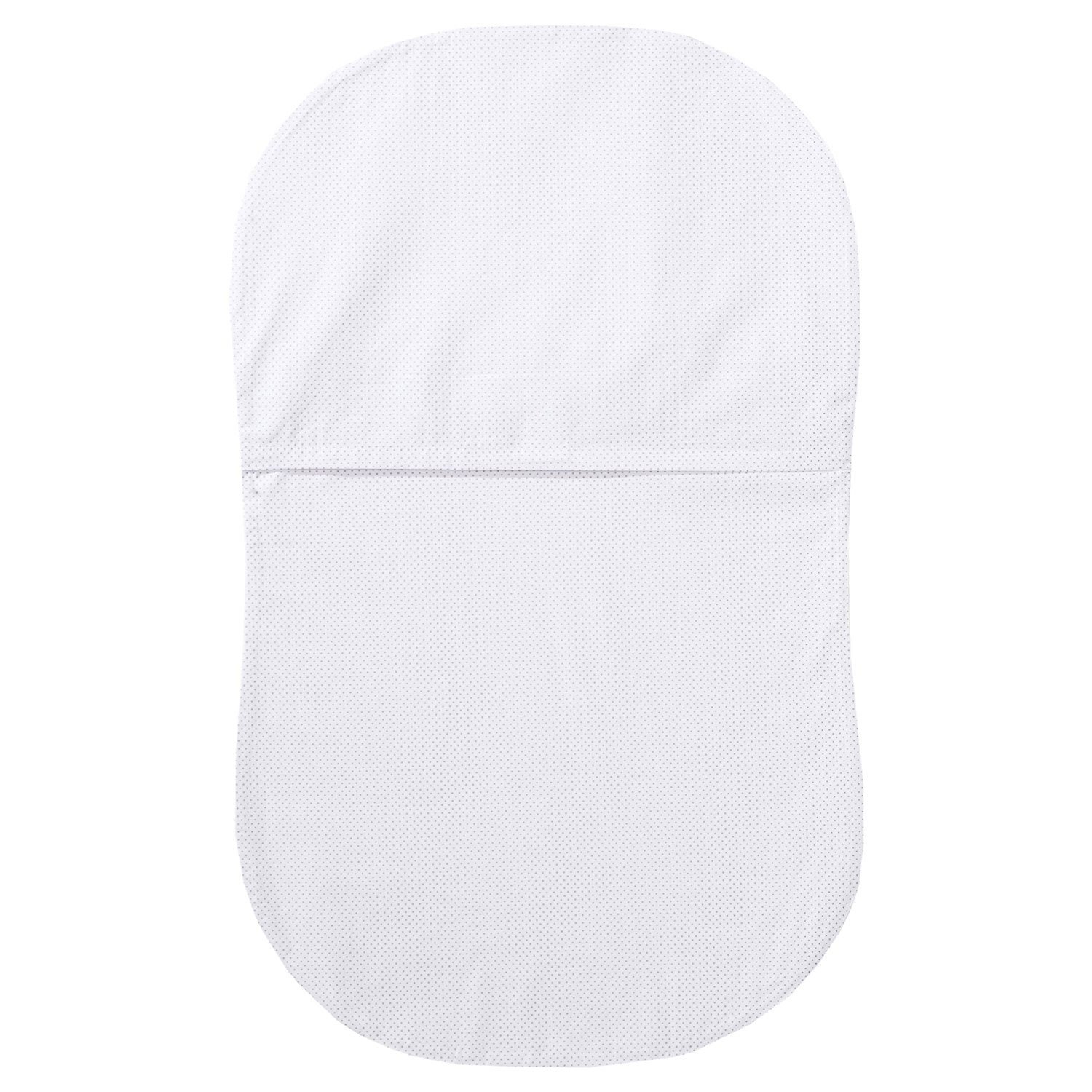 HALO BassiNest Fitted Sheet – 100% Cotton, Soft and Breathable Bassinet Sheet for Babies, 30” x 16” Pre-Shrunk Sheet, Grey Pin Dot