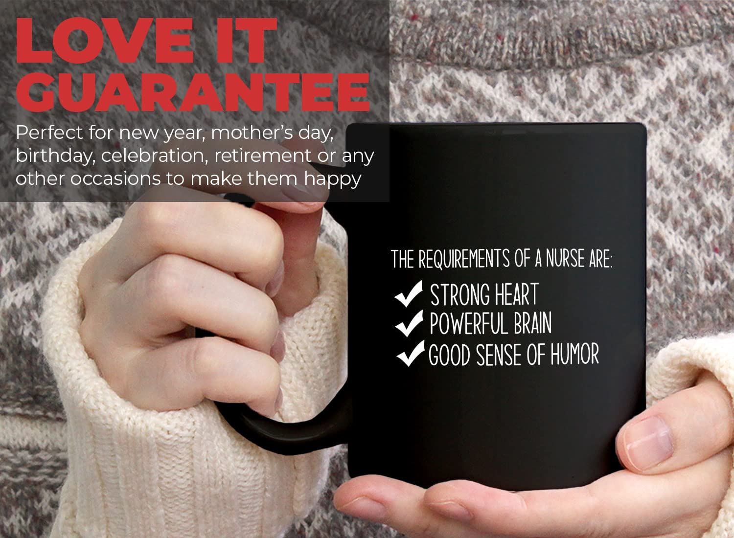 Bubble Hugs Nurse Coffee Mug 11oz Black - The Requirements - Labor Clinical Certified Nursing Assistant Surgical Emergency Oncology Practitioner