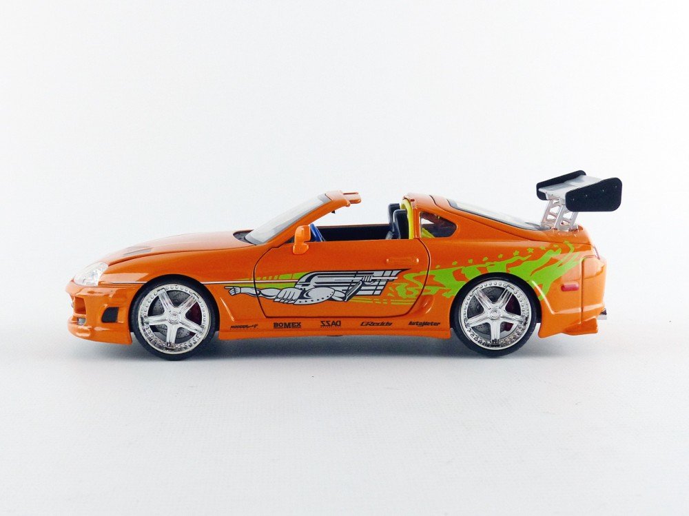 Jada Fast & Furious Coche Nissan Skyline Gt R R34 2002, Escala 1:24 + A Todo Gas Vehículo 1/24 1995 Toyota Supra