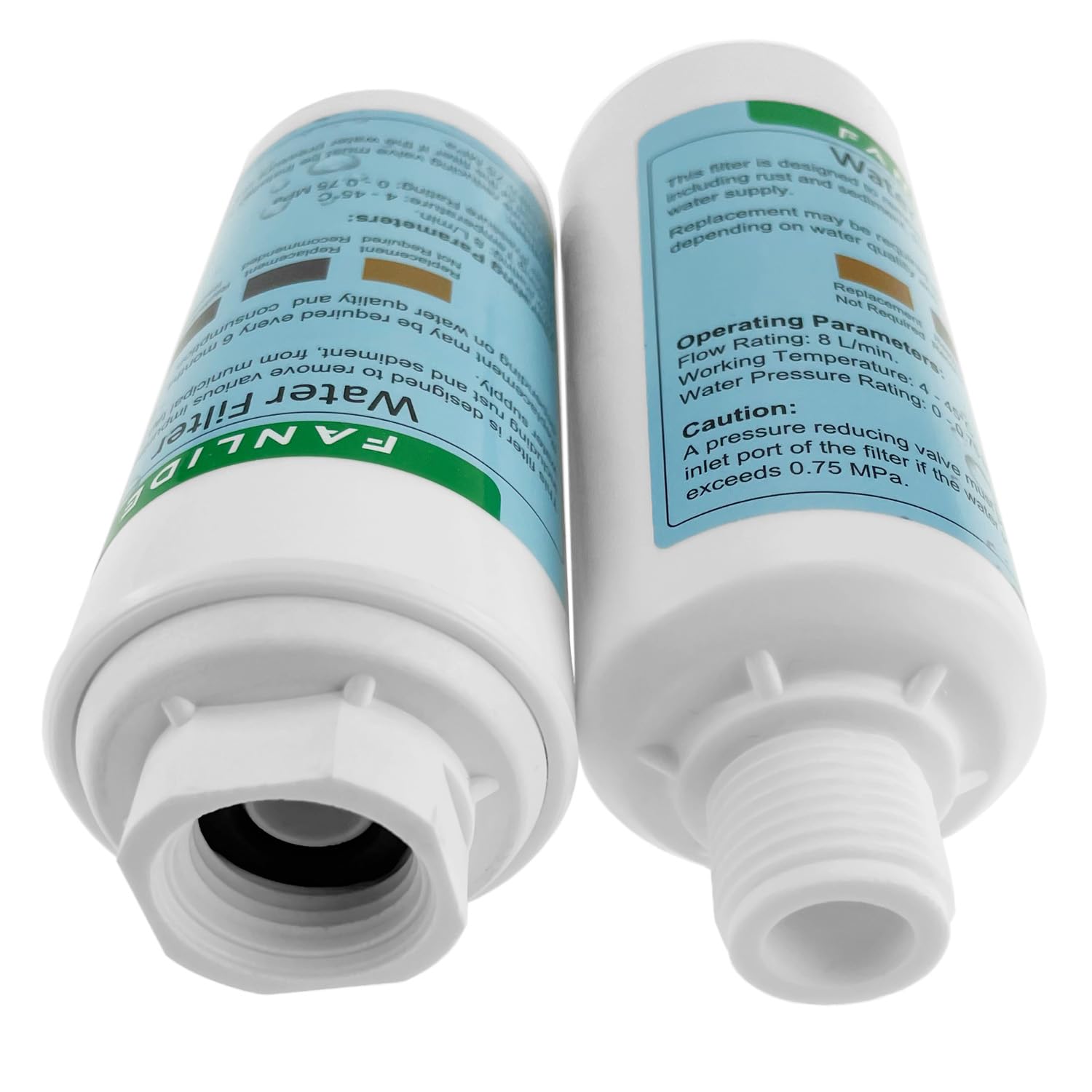 Bidet water filter for electronic bidet seats, Toilet water filter system, 1/2" Threads, 5pcs filters + 2pcs adapters, compatible with 1/2" 1/4" 3/8" Bidet water hose