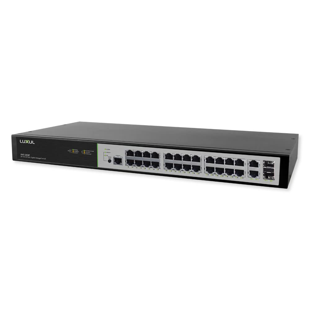 LUXUL 26-Port/24-Poe+ Managed Switch