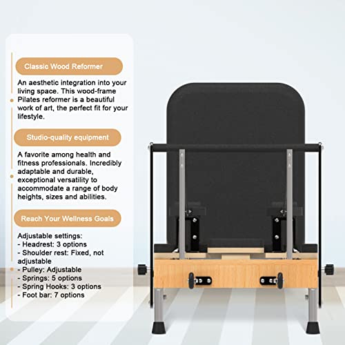 ARKANTOS Pilates Reformer Pro, Studio Grade Pilates Machine Bundle with Reformer Accessories, Reformer Box, Cardio Rebounder, Padded Jump Board