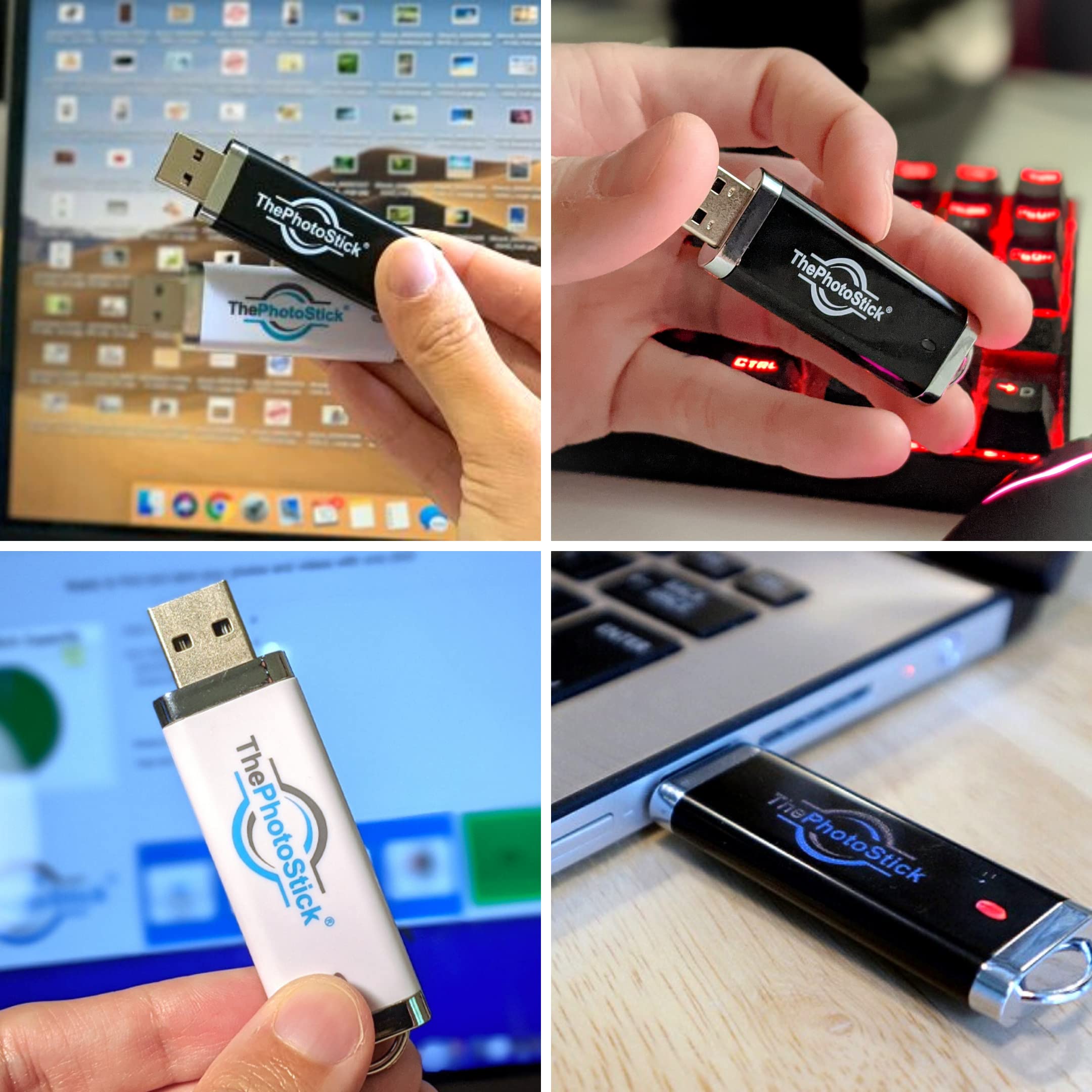 ThePhotoStick 128GB - usb, Easy, One Click Photo and Video Backup