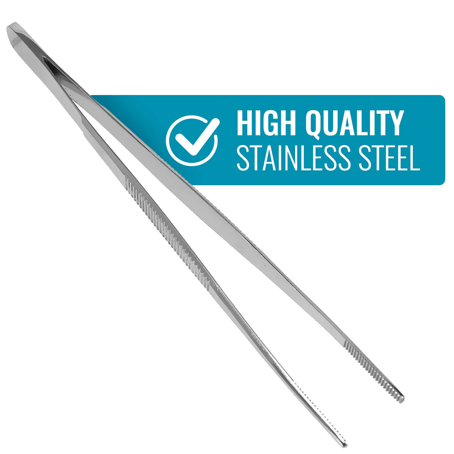 MABIS Surgical Tweezers and Dressing Forceps, 5.5 inches long, Serrated, Stainless Steel