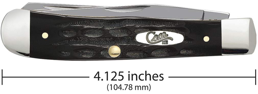 Case WR XX Pocket Knife Jigged Buffalo Horn Trapper Item #65010 - (Bh254 SS) - Length Closed: 4 1/8 Inches