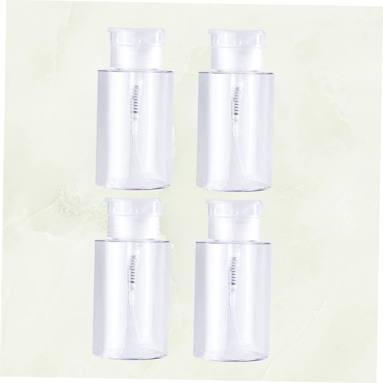 Beavorty 4Pcs Hand wash Dispenser Empty Pump Bottle Refillable Pump Dispenser Alcohol Pump Bottle Empty Dispenser Bottle Lotion Container Pump Empty Bottle Clear Pump Cosmetic Sample Travel
