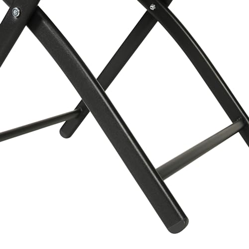 Flash Furniture Brazos Commercial Indoor-Outdoor Folding Chairs, Flex Comfort Backs/Seats, Metal Frames, Portable Lightweight Foldable Design, Set of 2, Brown/Black