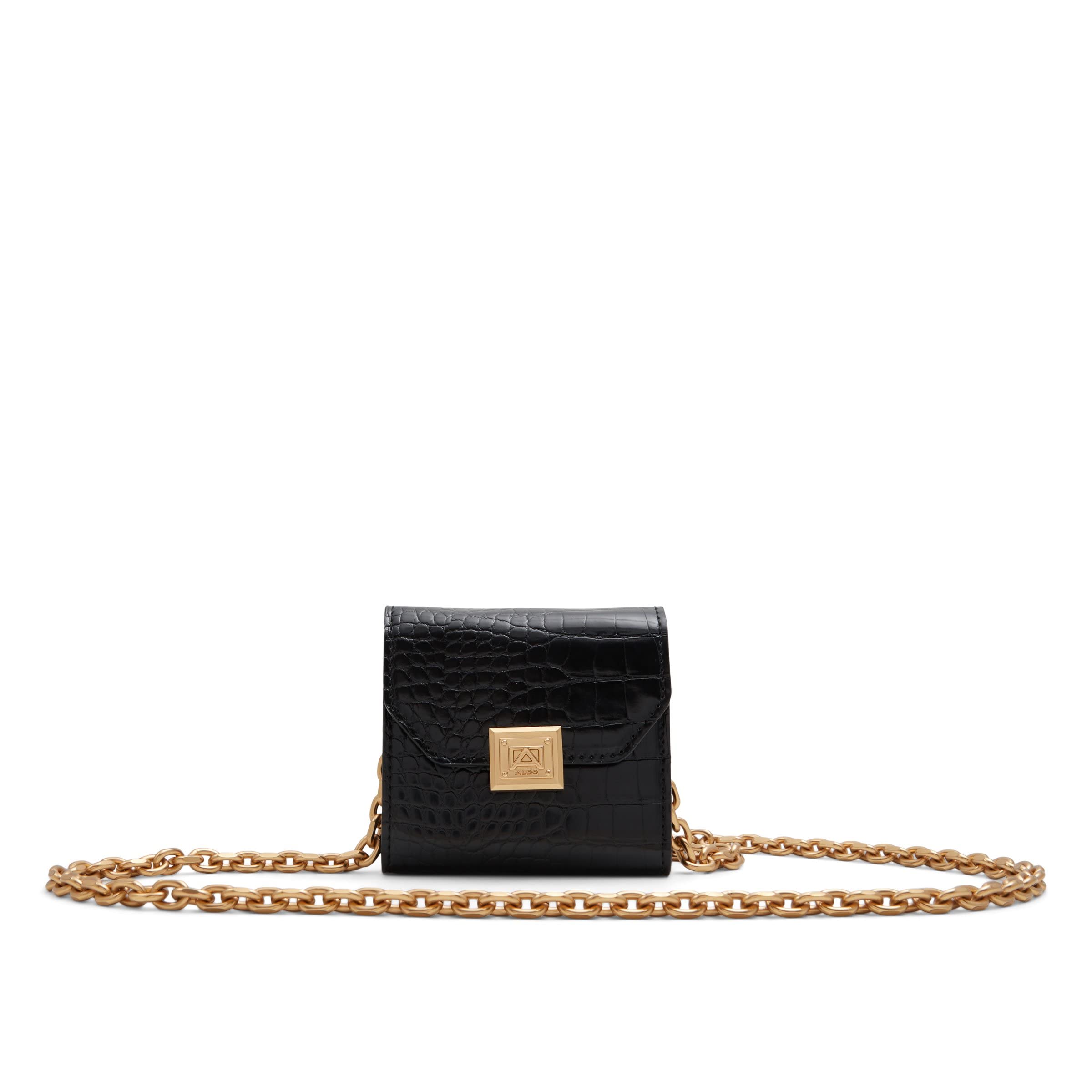 ALDO Women's Ottilie Wallet On A Chain, Black