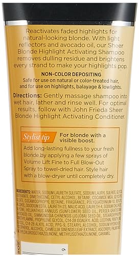 John Frieda sheer blonde Highlight Activating Enhancing Shampoo For Lighter Blondes 8.45 oz