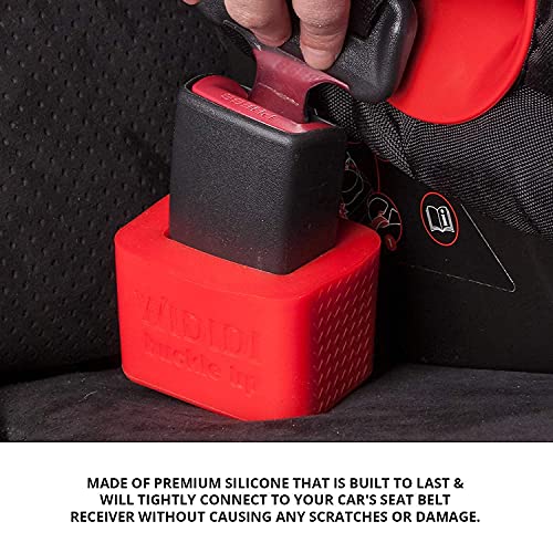 Wididi 2-Pack Car Seat Belt Buckle Holder Buckle Up - Car Seatbelt Guard - Seat Belt Holder - Durable Silicone Material - Car Accessories - Suitable for Kids