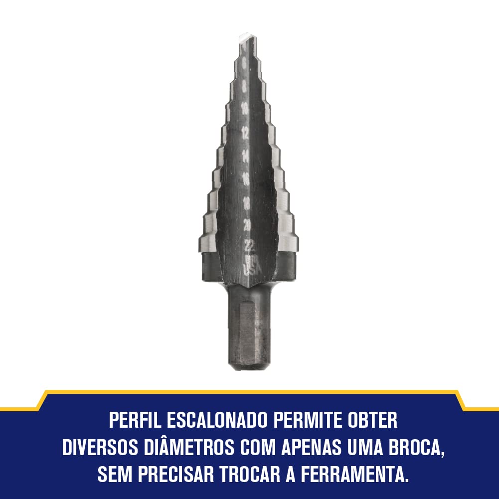 Irwin Tools Irwin 11104 Unibit4M 4-Millimeter to 22-Millimeter by 3/8-Inch Shank Step Drill Bit