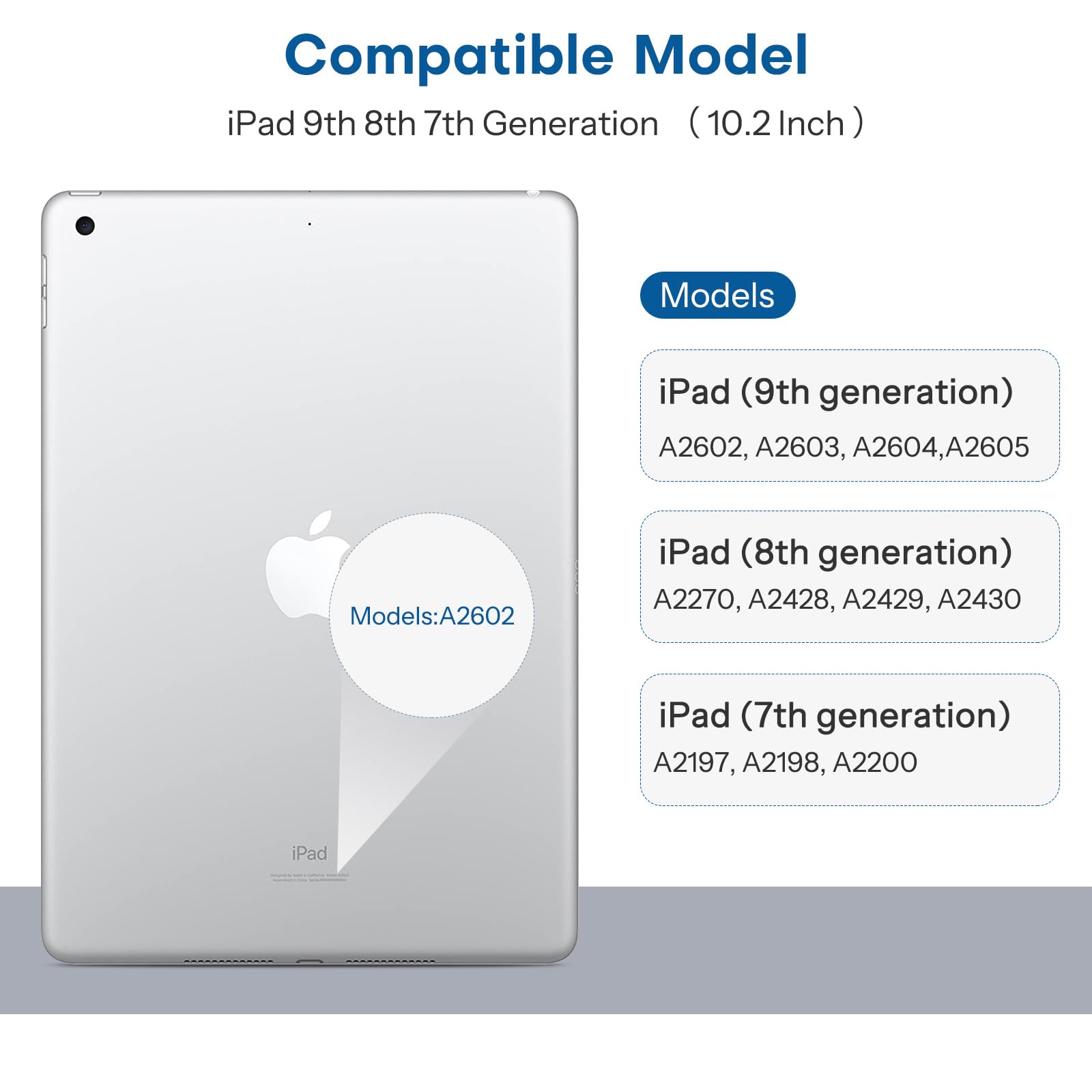 SPARIN 3 Pack Screen Protector for iPad 9th 8th 7th Generation 10.2 Inch (2021/2020/2019 Model), Tempered Glass for iPad 10.2