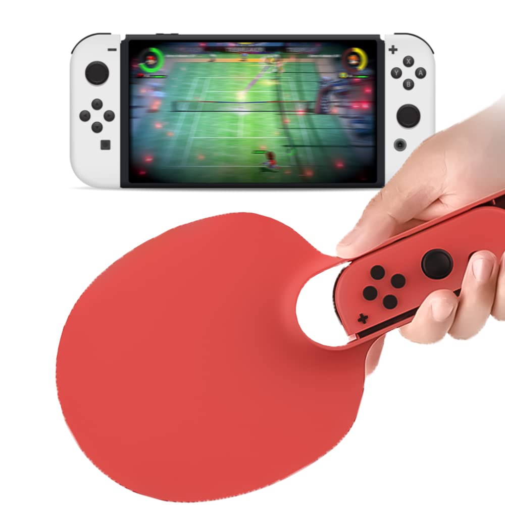 ADZ Table Tennis Racket for Nintendo Switch Mario Tennis Aces Switch Tennis Racket Grip Compatible with Nintendo Switch and Switch OLED Joy-Con Controllers
