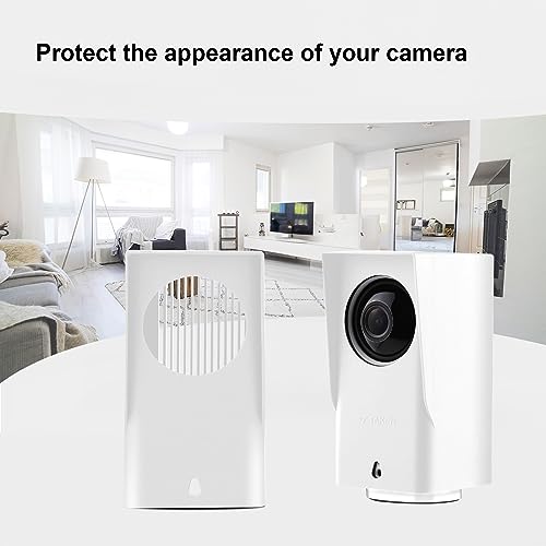 JESSY Real Water Resistant Protective Case for Wyze Cam Pan,Silicone Skin Suitable for Indoor and Outdoor use,Anti-Scratch Protective UV and Weather Resistant (1Pack, White)