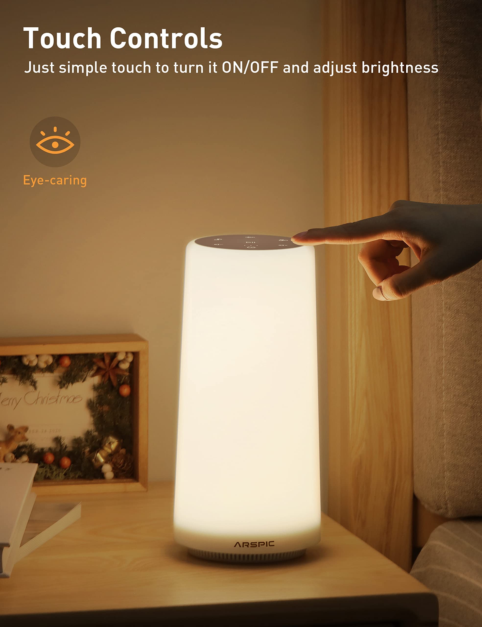 Arspic White Noise Machine, 24 Soothing Sound Machine with Night Light, Touch Control, Timer, Noise Machine for Sleeping Baby Adults Kids