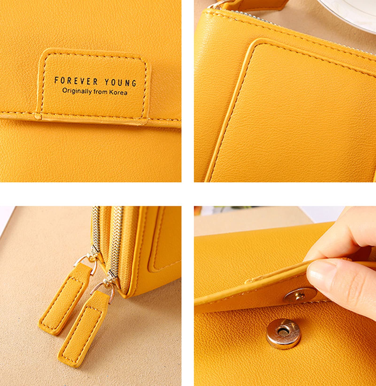 Eliaukly Touchscreen Phone Crossbody Bag for Women Cell Phone Purse Wallet with Multiple Credit Card Slots for iPhone15/15Pro etc. Blue