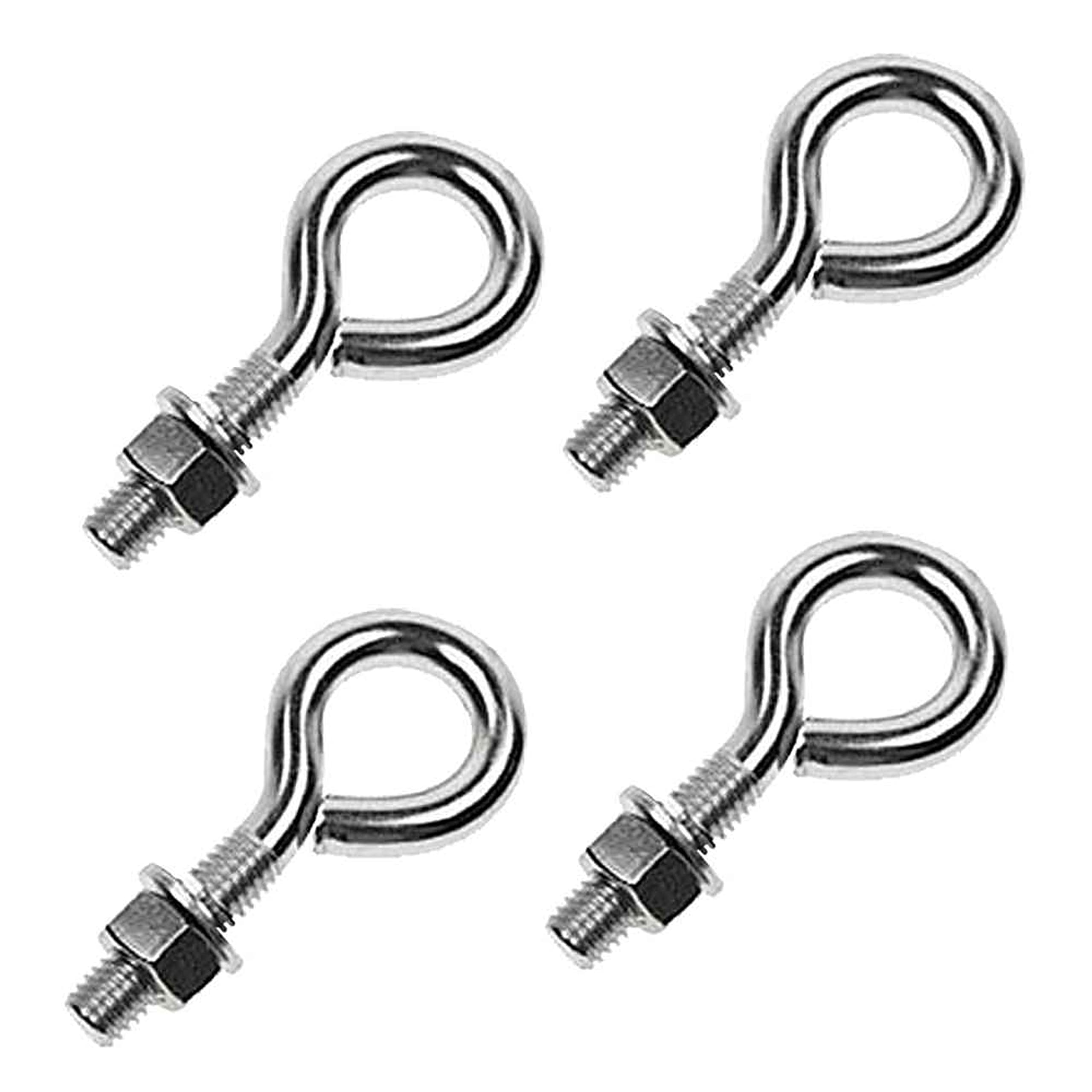US Cargo Control 3/8" x 2" Stainless Steel Type 316 Non-Welded Eye Bolt - 4 Pack