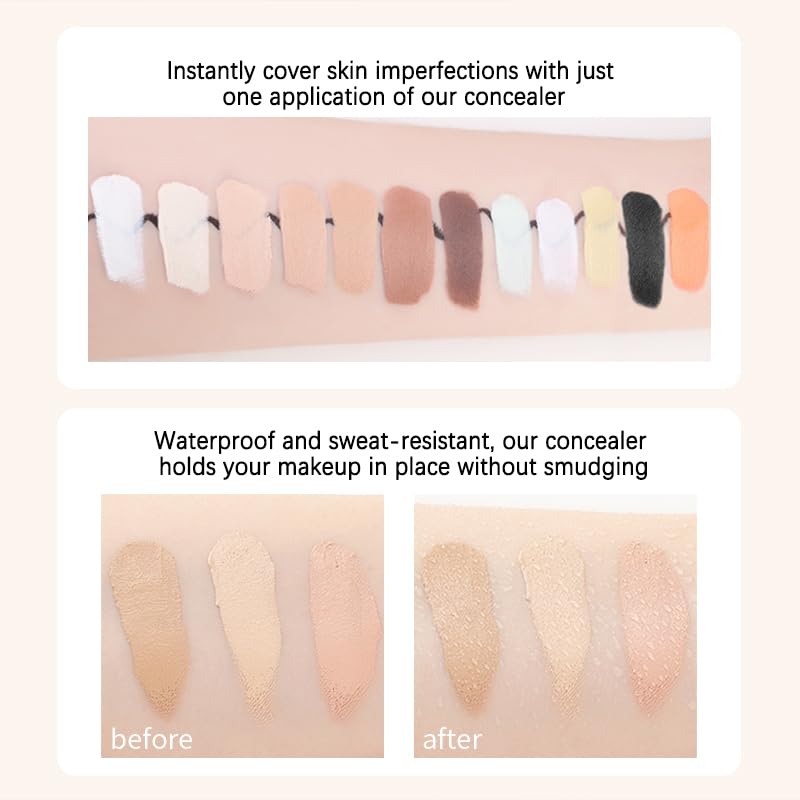 Mallofusa Single Color Face Makeup Concealer Foundation Palette Creamy Moisturizing 0.49oz (Green)