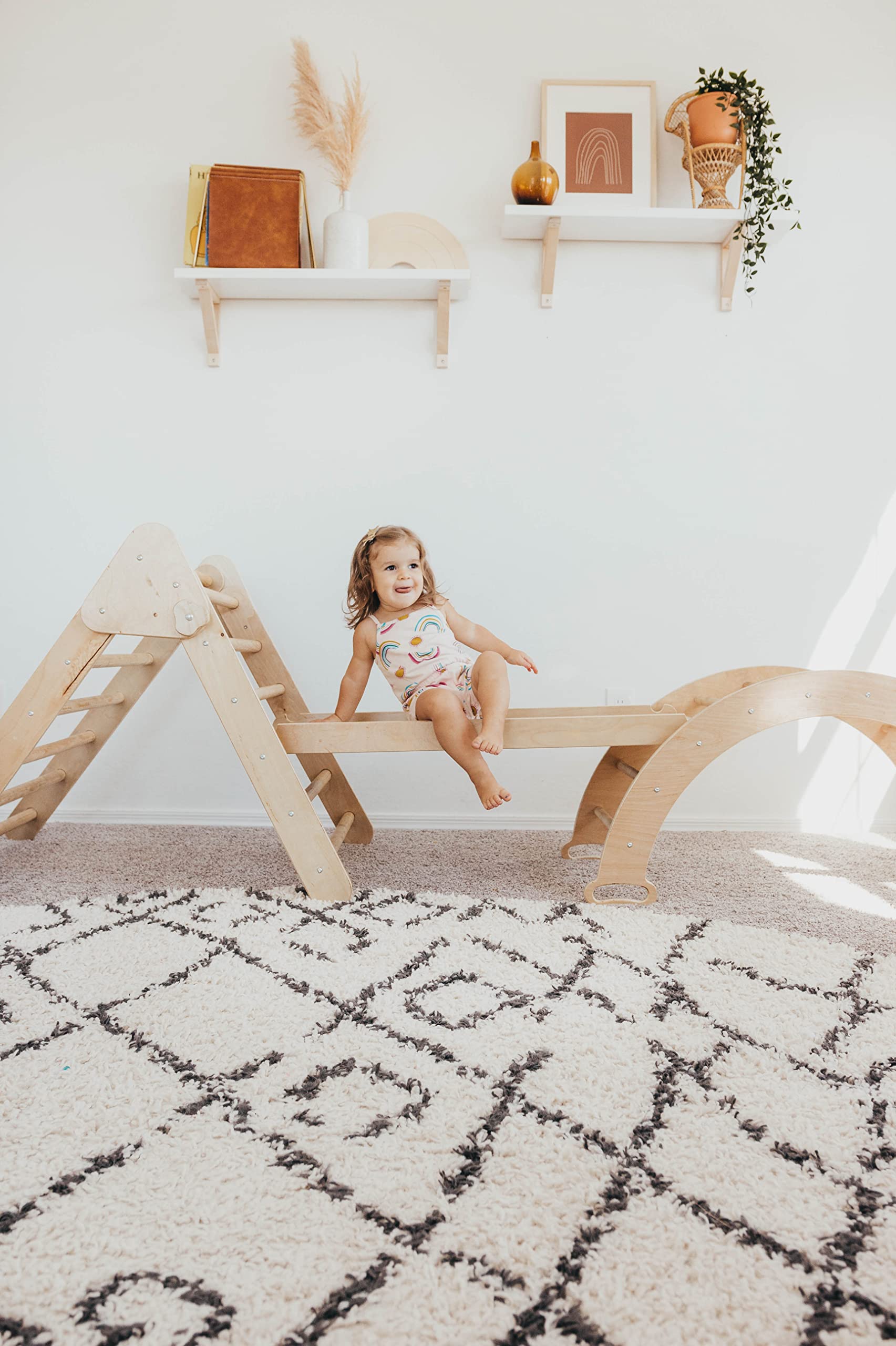 JOEY CO. Montessori Climbing Arch, Montessori Style Indoor Play Gym for Children, CPSIA Tested Waldorf Arch for Kids