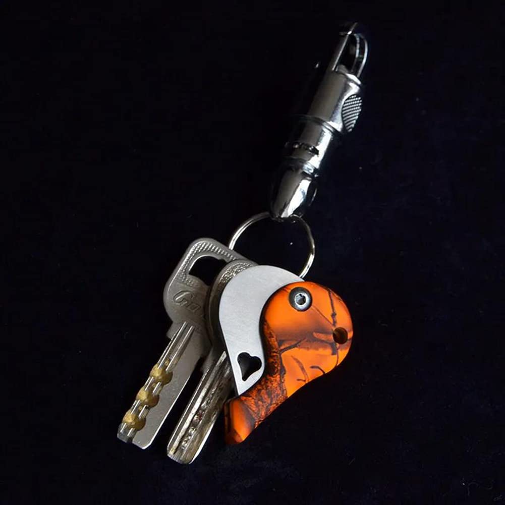 DHDestined Fateful Folding Pocket Knife, Mini Portable Knife, Unique Gift for Men Women Multicolor(orange)