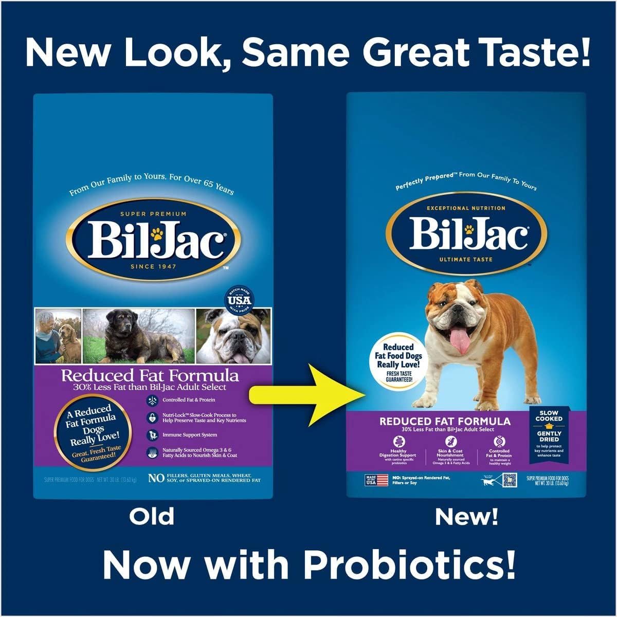 Bil-Jac Dry Dog Food Diet Adult Select Reduced Fat Formula 6 lb Bag (2-Pack) - Small or Large Breed - Super Premium Since 1947
