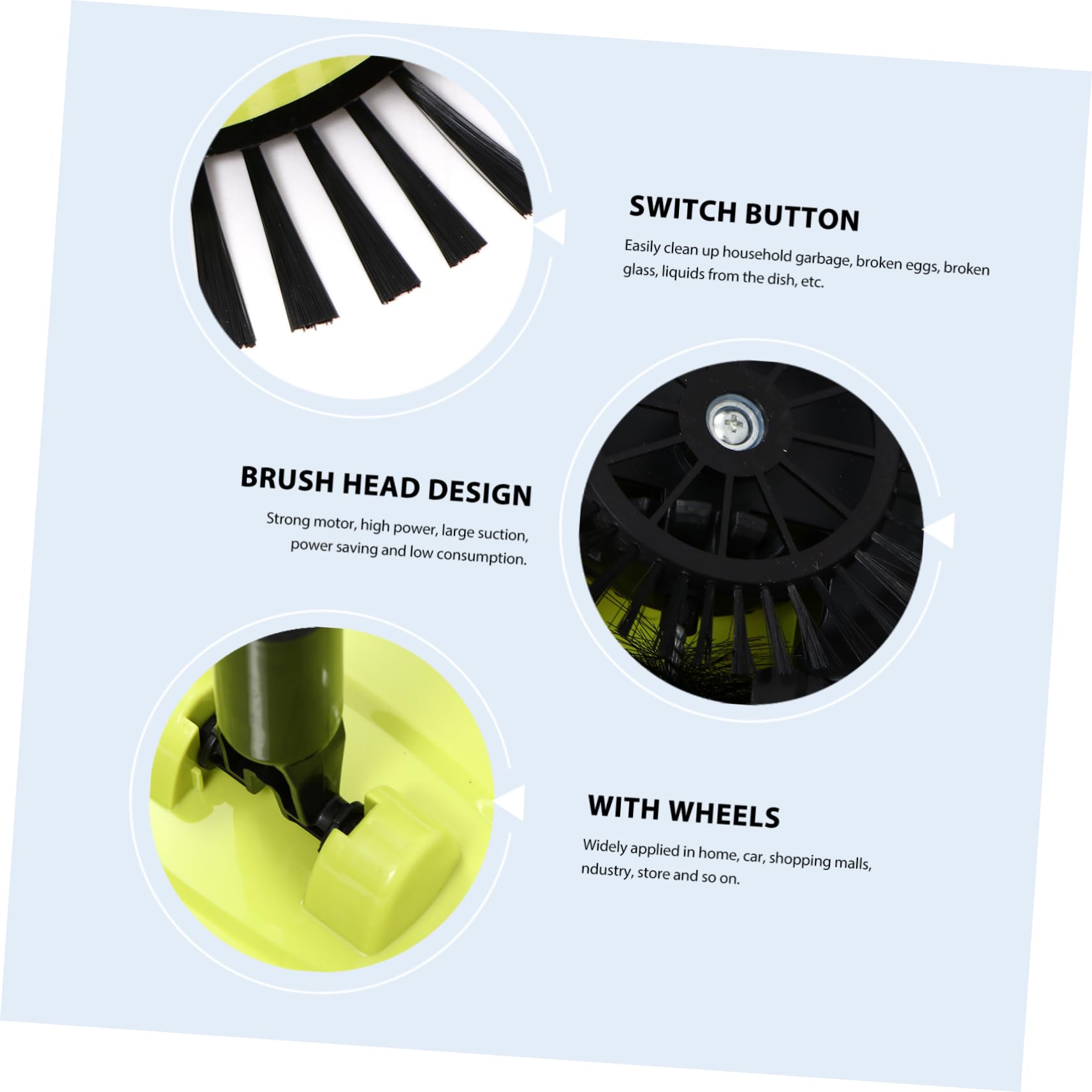 BUTIFULSIC Multi Function Household Cleaning Sweeper Broom with Dustpan and Trash Bin Rotating Floor Mop in Random for Efficient Home Cleaning
