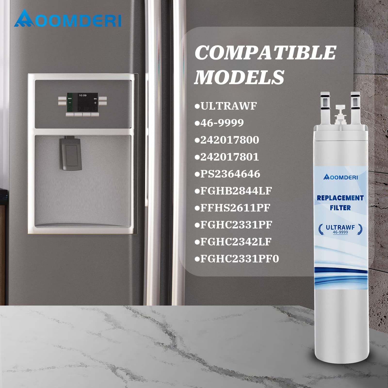 ULТRAWF Refrigerator Compatible with 46-9999 Pure Source Ultra 242017801 241791601 242017800-1Pack
