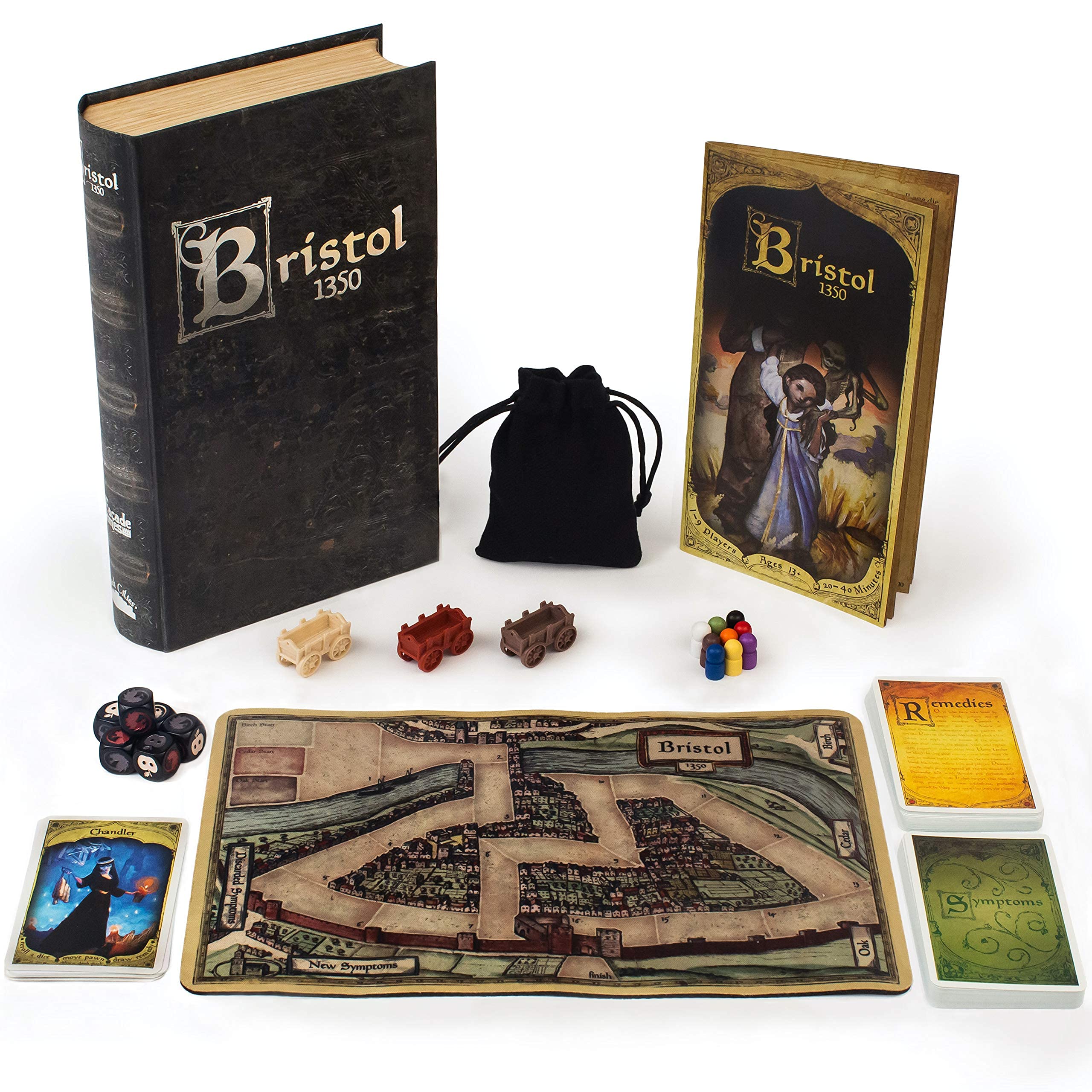 Façade Games Dark Cities Collection - 4 Game Set Including Salem 1692, Bristol 1350, Tortuga 1667, and Deadwood 1876