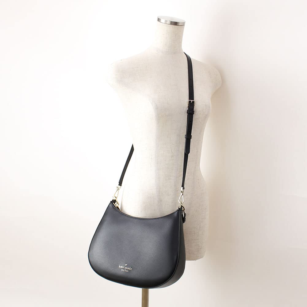Kate Spade Staci Saffiano Leather Crossbody Bag (Black)