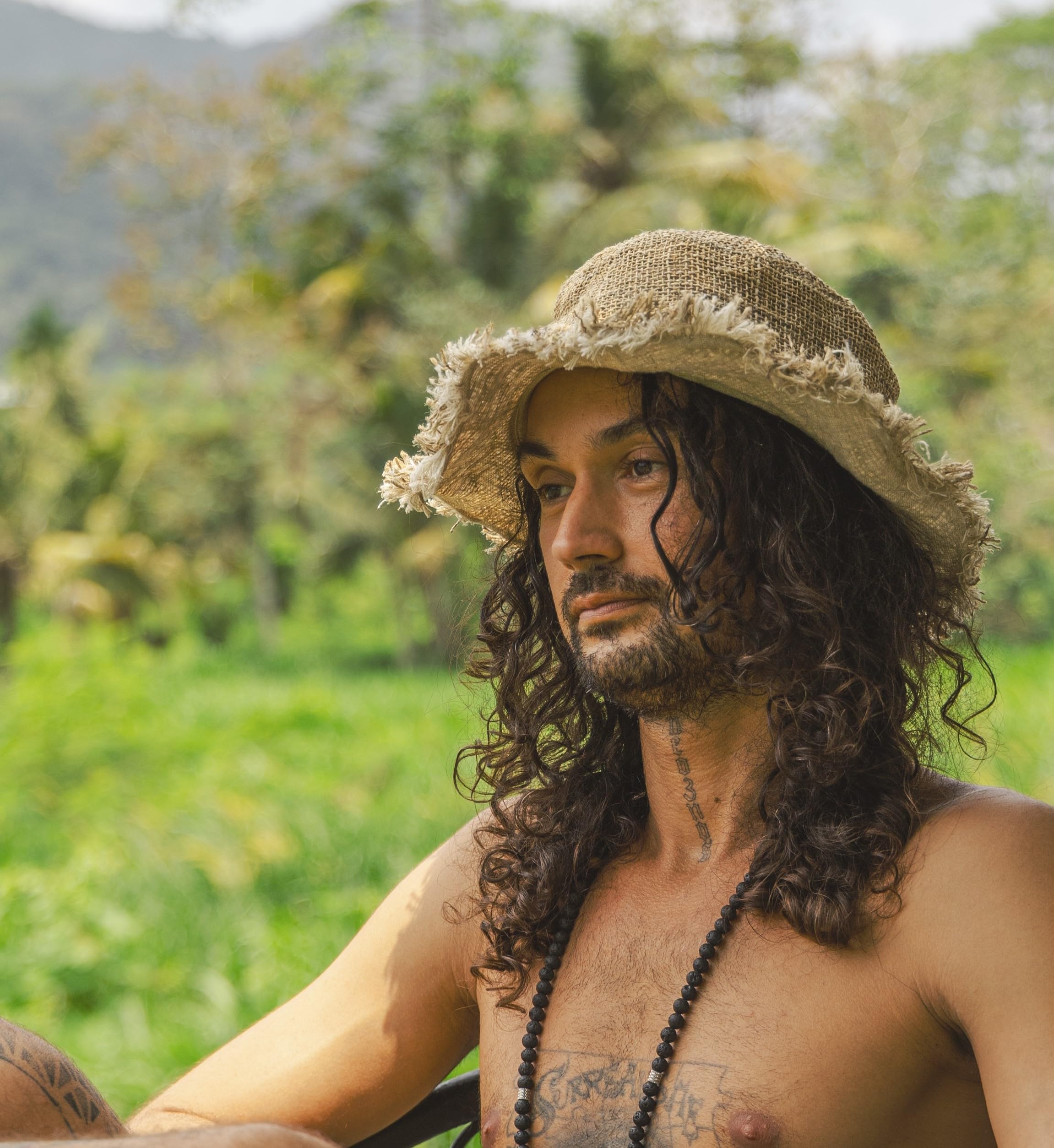 Asatre Hemp Hat - Hemp Sun Hat, Festival Hat, Hemp Sun Hat, Wide Brim Farmers Hat, Summer Hippie Hemp Hat, Packable Natural Sun Hat