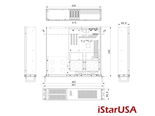 iStarUSA Group 2U Compact Rackmount 2 X 5.25 (D-214-MATX) , Black