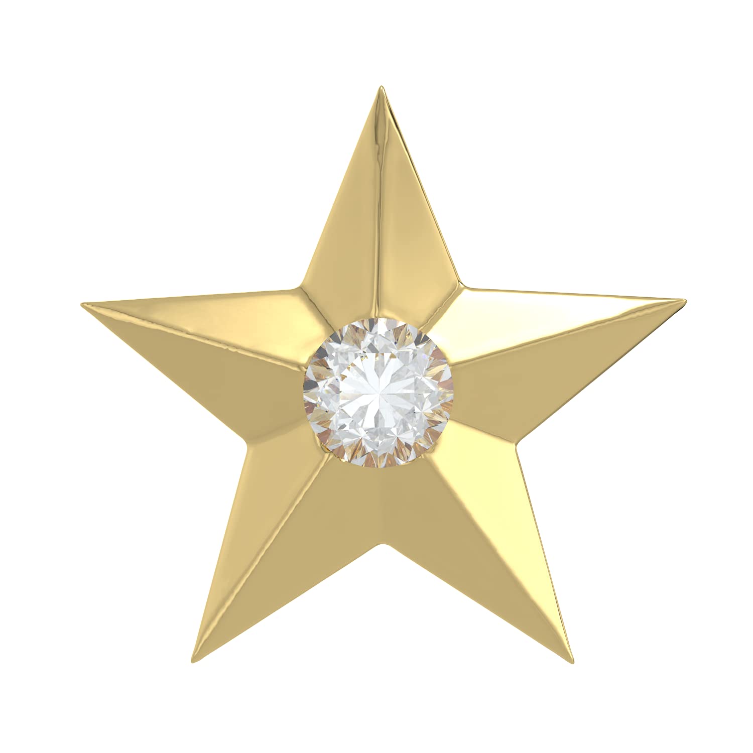 Adastra Jewelry Tooth Charms White Round Simulated Diamond Star Shape 18k Gold Over 925 Sterling Silver Handmade Teeth Gems Grillz