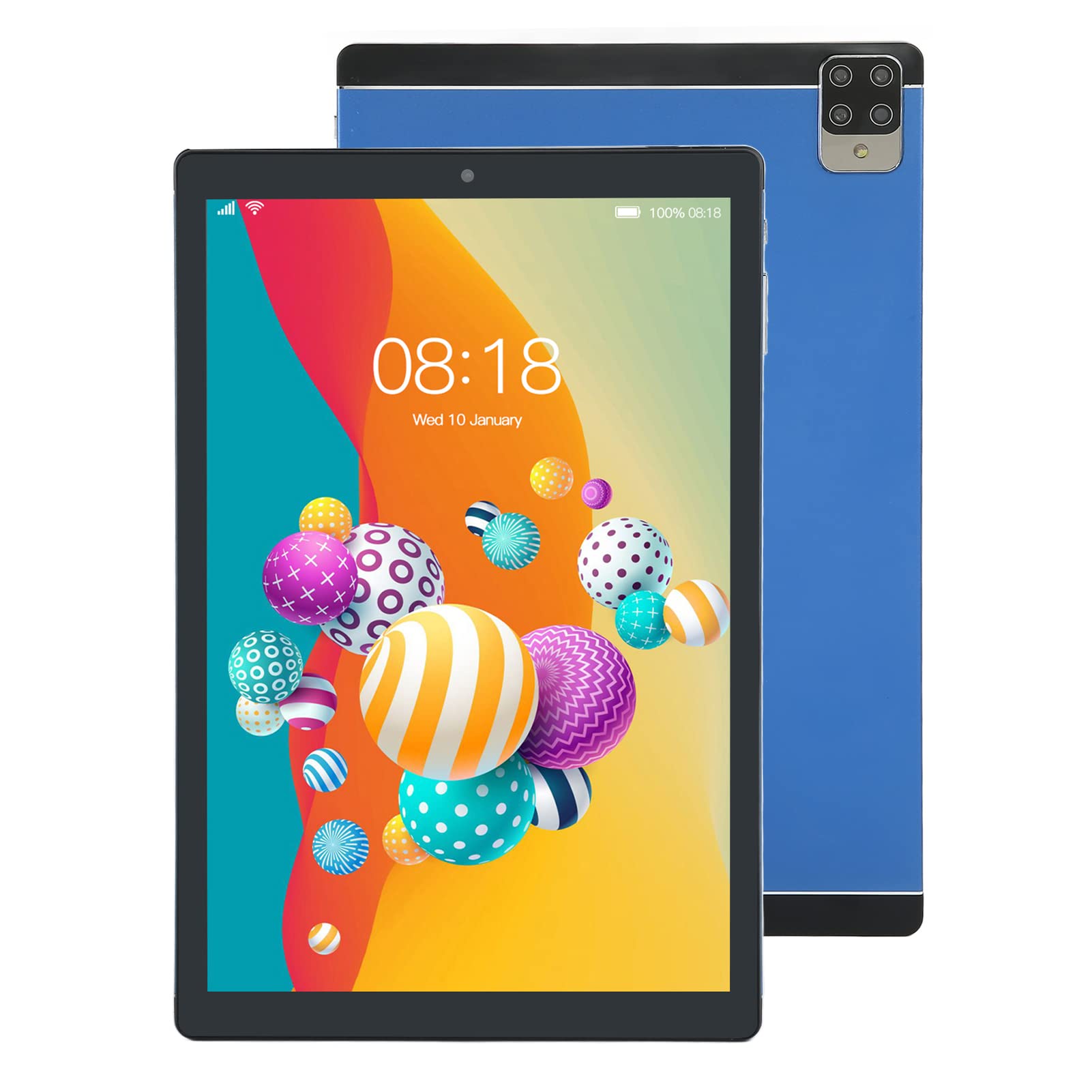 ASHATA 10.1 inch Android Tablet, 1080P HD Touch Tablet, 1GB 16GB ROM, 0.3MP 2MP Camera, 8 Core CPU, 5G WIF Network Calling Tablet for Watching Movies Playing Games, Blue (US)