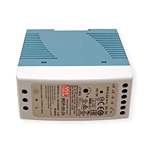 TRENDnet 60 W Single Output Industrial DIN-Rail Power Supply, Universal AC Input, Extreme -20 to 70 °C (-4 to 158 °F) Operating Temp., Ti-M60204, Blue