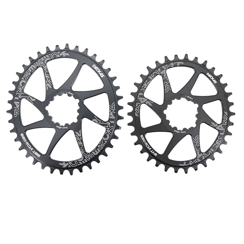 ASMEIR Chainring Oval Chainring 3mm 6mm Offset Direct Mount 32T 34T 36 38 MTB Road Bike 6 Mm Chainrings (Color : 3mm Oval 30T)