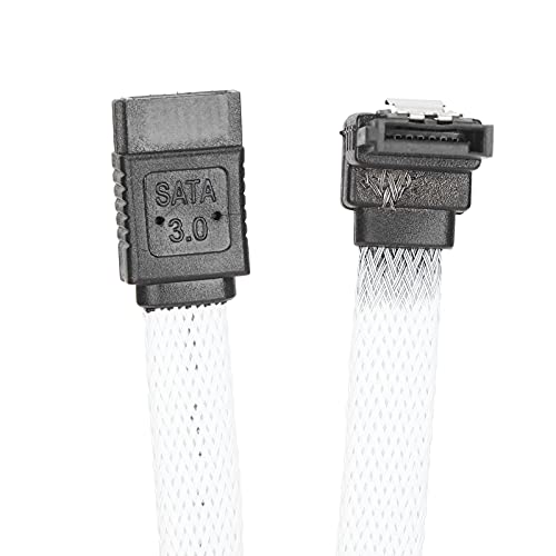 Cables SSD, Cable Elbow 500MB/S Solid State Drive Dual‑Channel SAS Replacement for 3.0 6Gbps for Solid‑State Disk for SPE(White (Elbow))