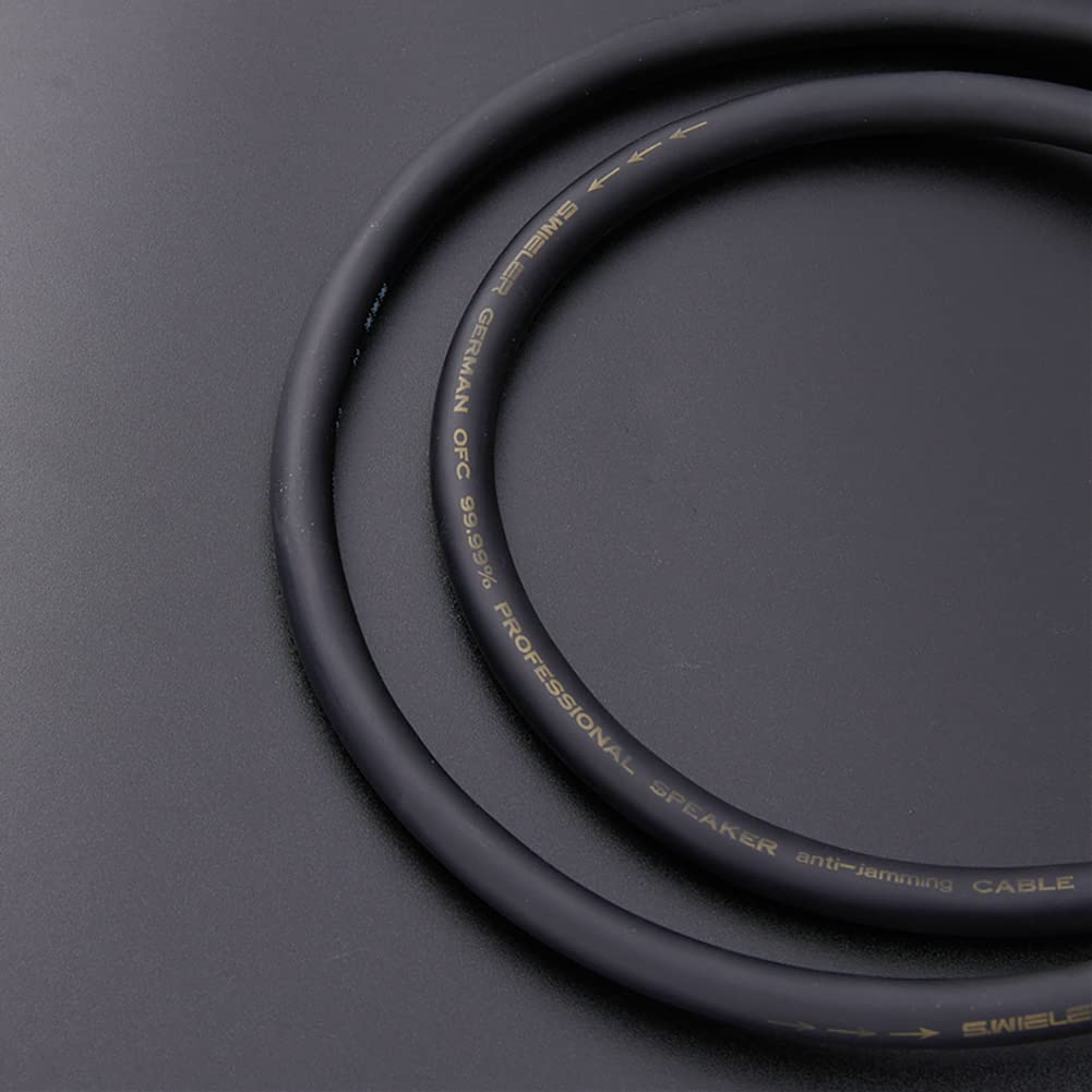 JORZOR Professional OFC Speakon to Speakon Speaker Cables,2M 6.6 Feet, 13 Gauge, 2 Conductor, Male to Male 2M(6.6FT)
