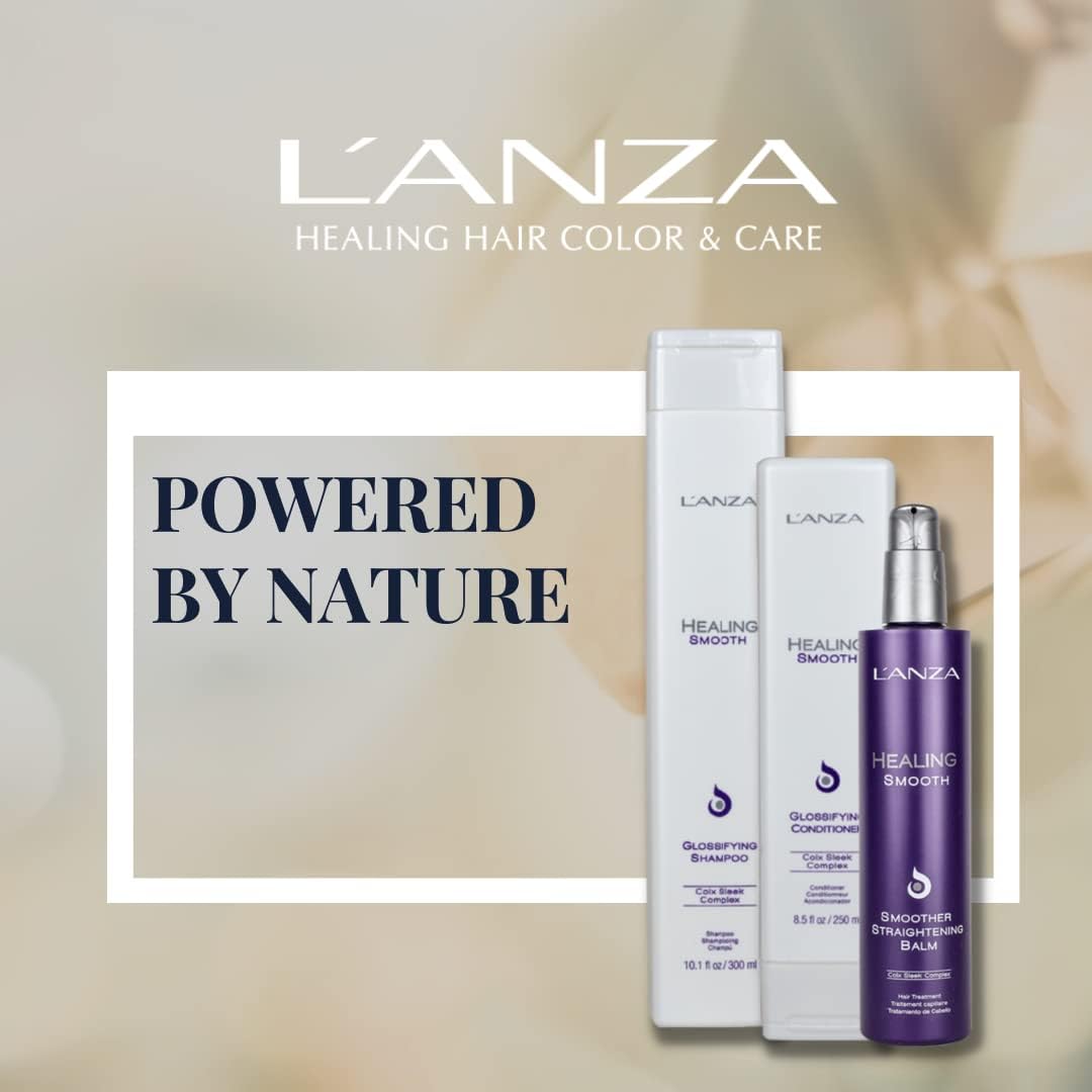 L'ANZA Healing Smooth Glossifying Shampoo, Nourishes, Repairs, and Boosts Hair Shine and Strength for a Perfect Silky-Smooth, Frizz-free Look (10.14 Fl Oz)
