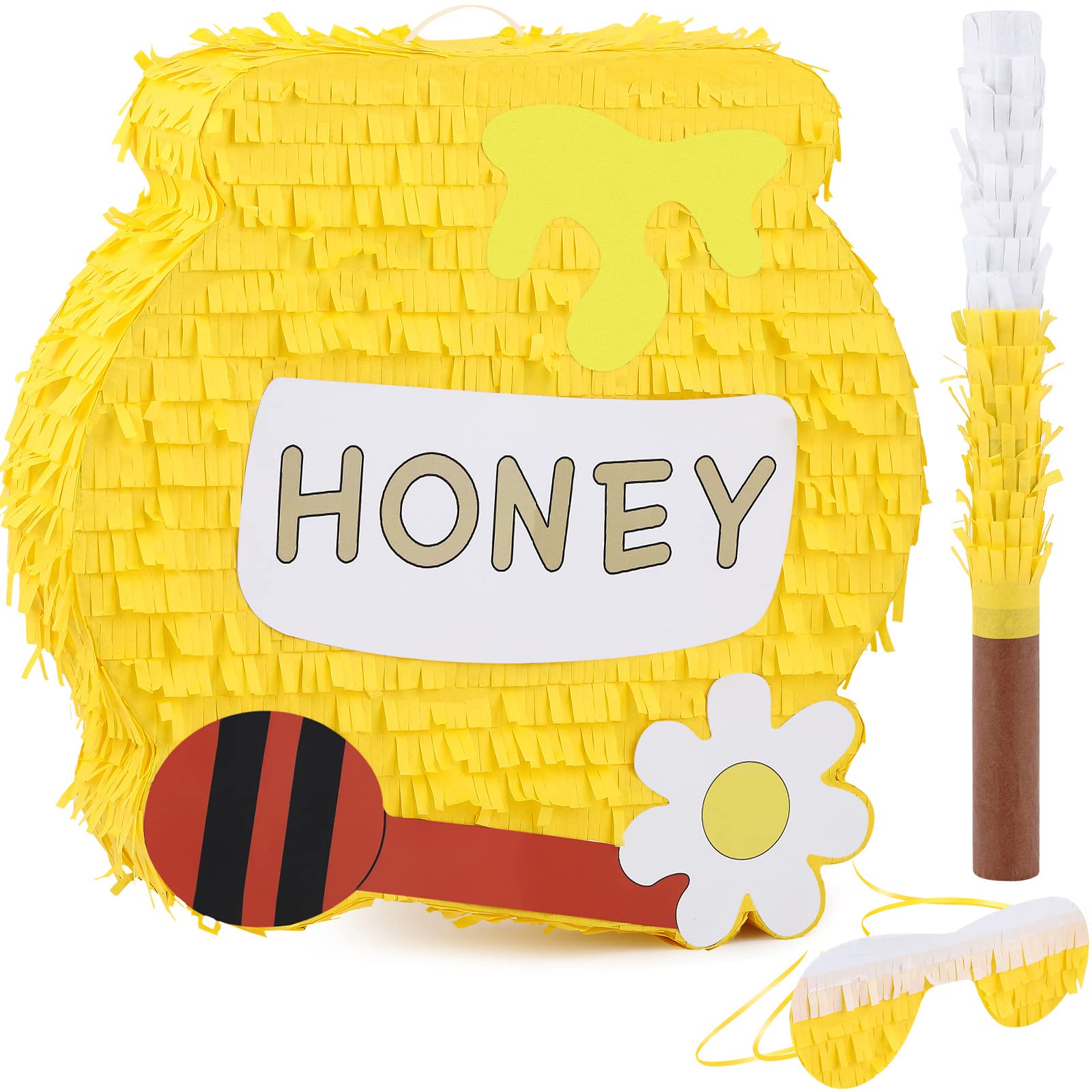 Deekin 3 Pcs Cute Piñata Set Include Piñata with Stick Eye Mask Large Piñata Money Piñata for Kids Music Science School Sports Bridal Shower Birthday Party Decorations Supplies