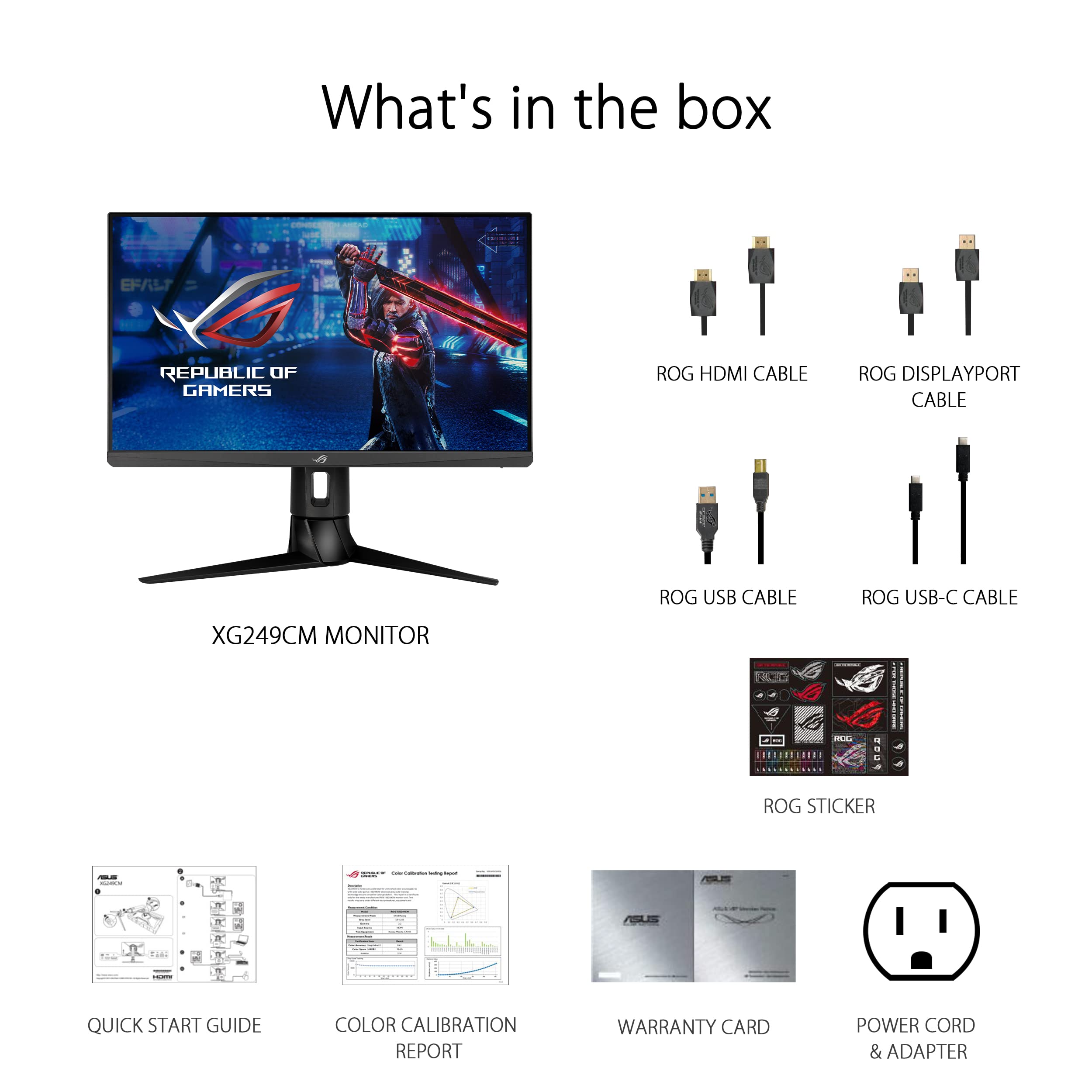 ASUS ROG Strix 23.8” 1080P HDR Gaming Monitor (XG249CM)(Renewed)