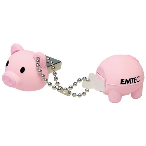 EMTEC Animal Series 4 GB USB 2.0 Flash Drive, Pig