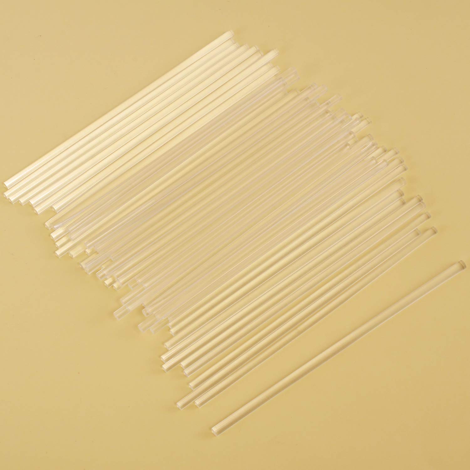 Aenoyo 6 Inch Acrylic Lollipop Sticks Clear Acrylic Rods for Cake Pops Candy (100 Pieces)