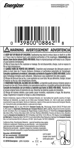 Energizer 2025 3V Batteries, 3 Volt Battery Lithium Coin, 1 Count