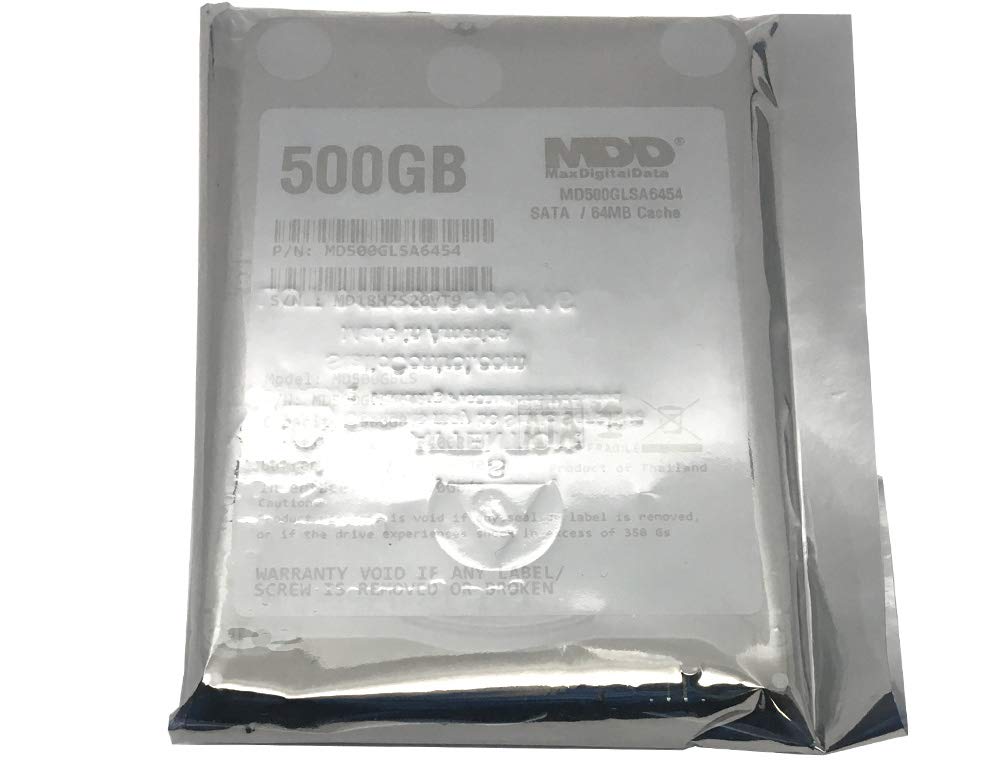 MaxDigitalData 500GB 5400RPM 64MB Cache SATA 6Gb/s 7mm 2.5in Notebook/Mobile Hard Drive (MD500GLSA6454S) - 2 Year Warranty