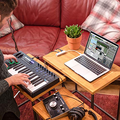 Alesis VI25 - 25 Key USB MIDI Keyboard Controller with 16 Pads, 8 Assignable Knobs, 24 Buttons and 5-Pin MIDI Out Plus Production Software Included,Black